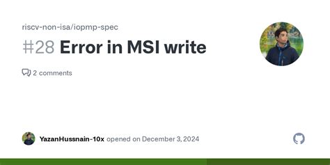 error in msi write · issue 28 · riscv non isa iopmp spec · github