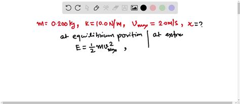 solved shown in the figure is a spring block system on a frictionless