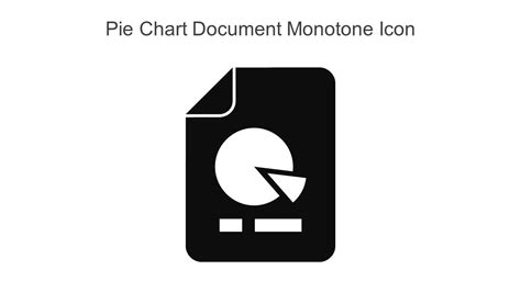pie chart document monotone icon in powerpoint pptx png and editable
