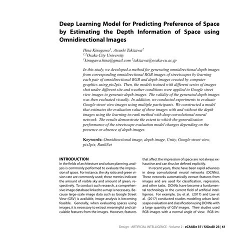 Pdf Deep Learning Model For Predicting Preference Of Space By