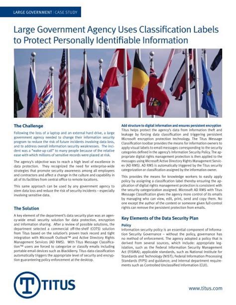 Large Government Agency Uses Classification Labels To Titus