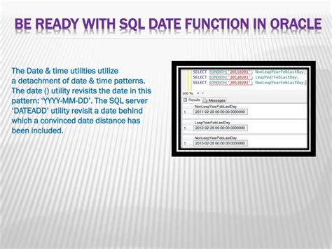 Ppt Be Ready With Sql Date Function In Oracle Powerpoint Presentation