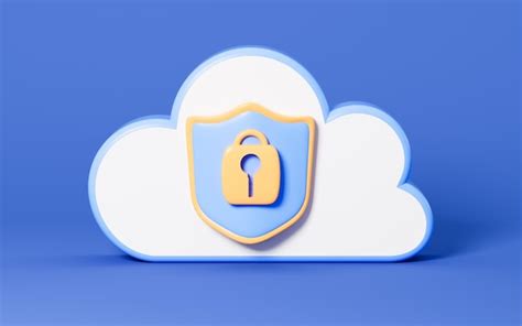 premium photo cloud computing and shield data encryption and