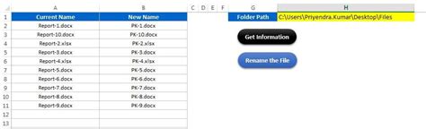 Rename Multiple File on one click - PK: An Excel Expert