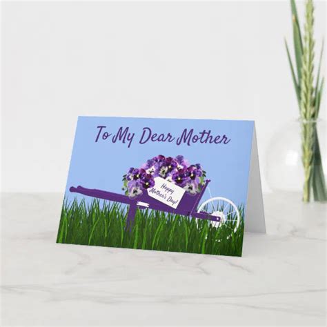 Happy Mothers Day Pansies Greeting Card Zazzle
