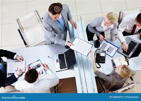 Passing Document Stock Image Image Of Businesspeople 16884675