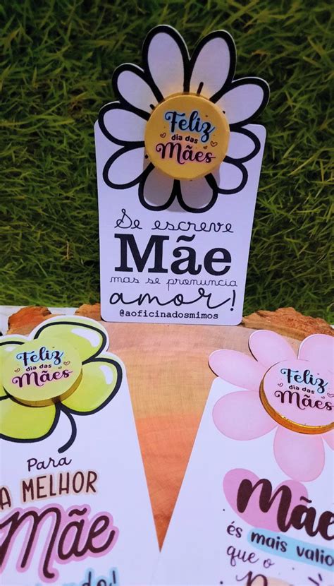 Card Com Moedinha De Chocolate Ao Leite Dia Das Mães Elo7