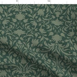 Green Upholstery Fabric Green Damask By Nendo Victorian Damask