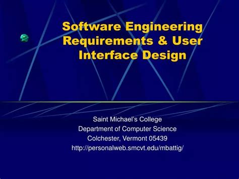 Ppt Software Engineering Requirements And User Interface Design Powerpoint Presentation Id37682
