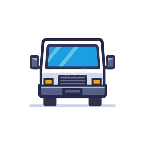 Express Delivery Truck Front View Delivery Service Vector