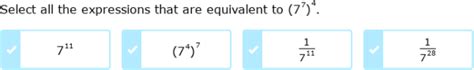 Ixl Identify Equivalent Expressions Involving Whole Number Exponents 8th Grade Math