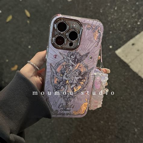 💓세트💓큐피트 실버 메탈릭 비즈키링 범퍼케이스 아이폰케이스 유니크 특이한 15프로맥스 14프로맥스 13프로맥스 12프로맥스 귀여운 키치 감성 레트로 에이블리