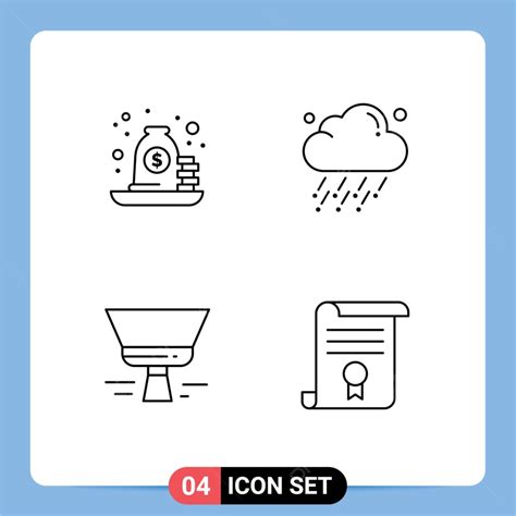 Universal Symbols Vector Art Png Line Pack Of 4 Universal Symbols Of Loan Design Elements