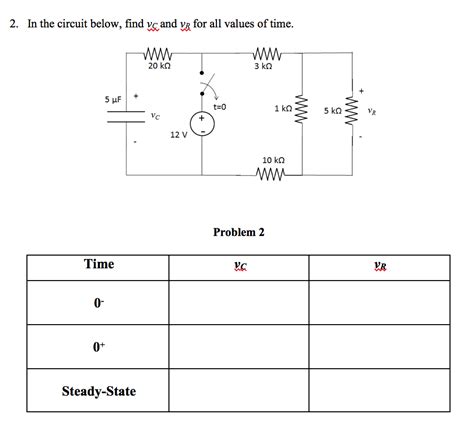 Solved In The Circuit Below Find Vc And Va For All Chegg Com
