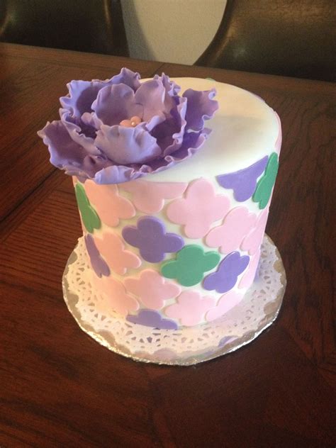 Pretty Purple Flower Cake Cake Inspiration Desserts Cake