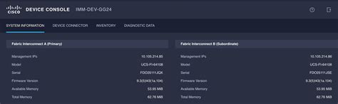 Cisco Intersight Managed Mode Fabric Interconnect Admin Guide System