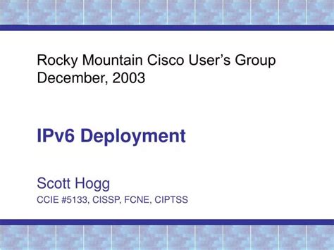 PPT IPv6 Deployment PowerPoint Presentation Free Download ID 144347