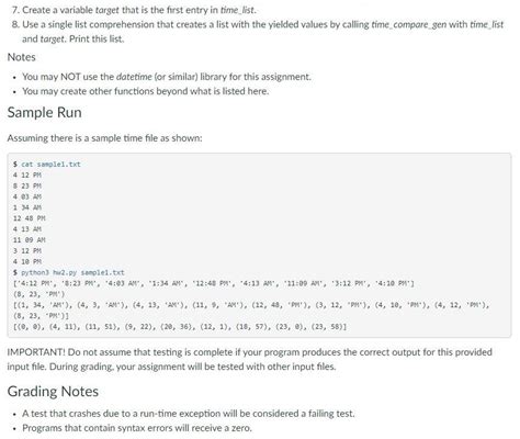 Solved Python Time Processor Summary Create A Python Program