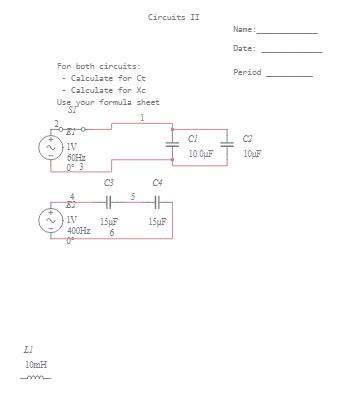 Capacitance Series Parallel Multisim Live