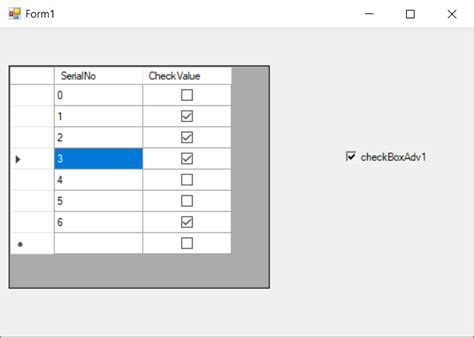DataBind CheckBoxAdv To BitField SQLDatabase WindowsForms Syncfusion