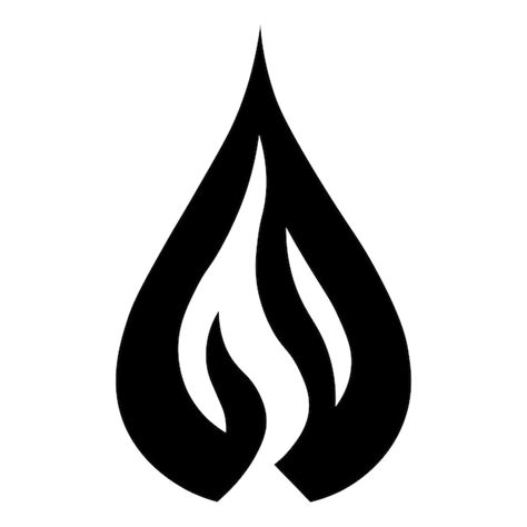Premium Vector Flame Black Vector Icon On White Background