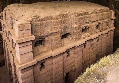 Biete Amanuel Underground Orthodox Monolith Lalibela Ethiopia Stock