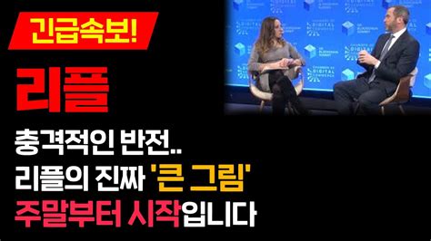 긴급속보 리플충격적인 반전리플의 진짜 큰 그림주말부터 시작입니다 리플 리플전망 리플코인 리플대응 리플수익
