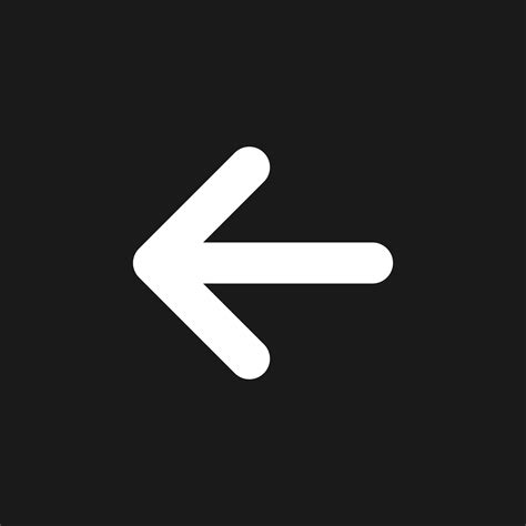 Leftwards Arrow Dark Mode Glyph Ui Icon Setting Menu Selection Mode User Interface Design