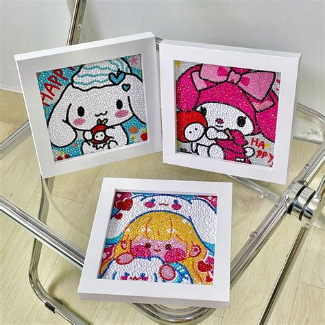 산리오 애니메이션 쿠로미 시나모롤 마이 멜로디 다이아몬드 페인팅 카와이 만화 Diy 다이아몬드 모자이크 홈 장식품 어린이 선물 완구 신제품 Aliexpress