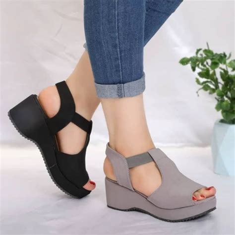 خرید و قیمت صندل لژدار 5 طرح شیک دخترانه زنانه طوسی مشکی کفش لژ دار طبی