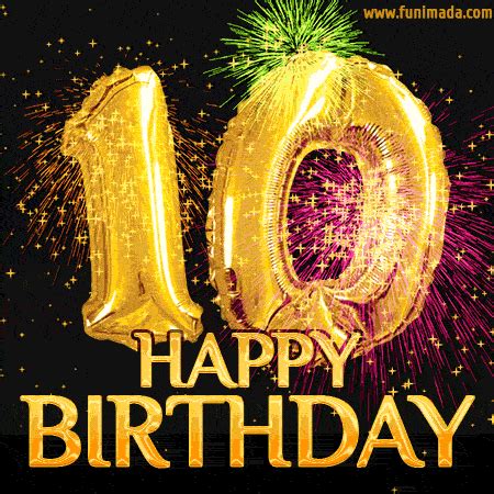 Happy 10th Birthday Animated S Download On