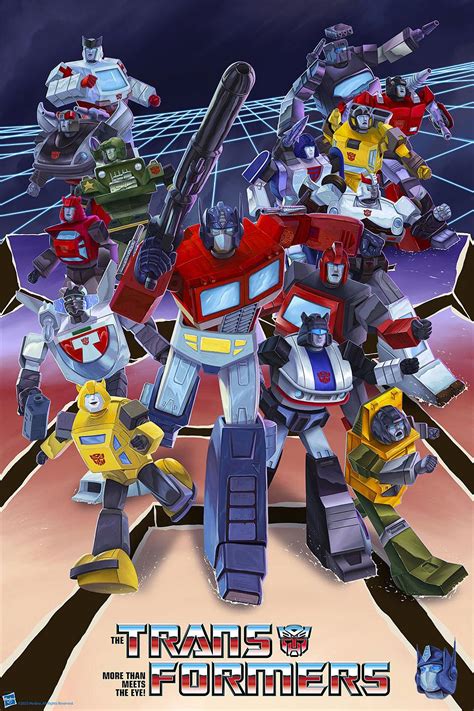 Officially Licensed G1 Transformers Autobots Poster By Rich Pellegrino