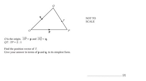 vectors past paper questions for igcse cambridge 0580