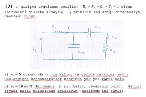 Solved Vi Is The Applied Voltage At The Input Let Chegg