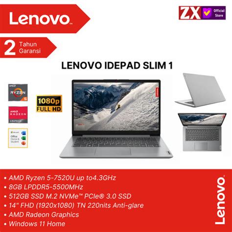 Promo Lenovo Ideapad Slim Amd Ryzen U Gb Gb Fhd Windows Gb Gb Ssd