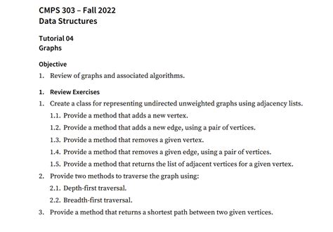 Solved Tutorial Graphs Objective Review Of Graphs And Chegg