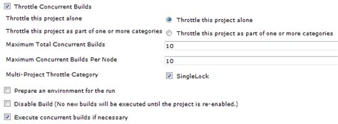 Jenkins Throttle Concurrent Build