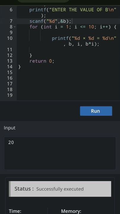 Print Any Table In C Languageshortsfeed Love Shortsviral Shorts Short Shortvideo