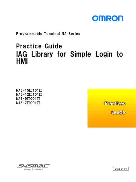 v452 na series programmable terminal iag library for simple login to hmi users manual en pdf