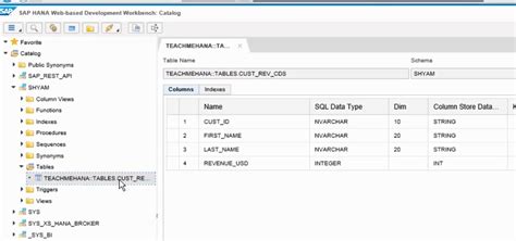 Hdbdd Creación De Tablas Usando Sap Hana Cds S4pcademy