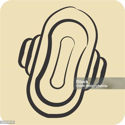 아이콘 패드 위생 기호와 관련이 있습니다 손으로 그린 스타일입니다 심플한 디자인 일러스트레이션 가득 찬에 대한 스톡 벡터 아트 및 기타 이미지 Istock