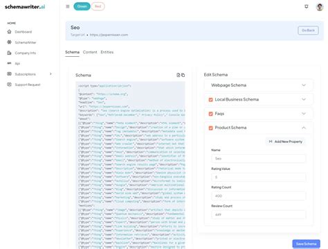 webpage schema generator fully automated entity optimized webpage