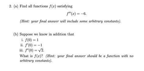 Solved A Find All Functions F X Chegg Com