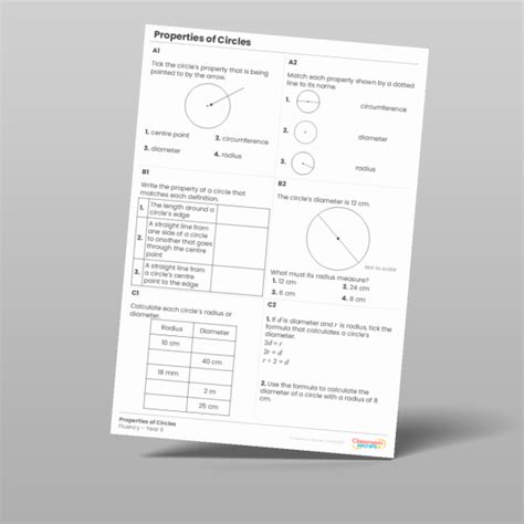 Year 6 Properties Of Circles Fluency Matrix Resource Classroom Secrets