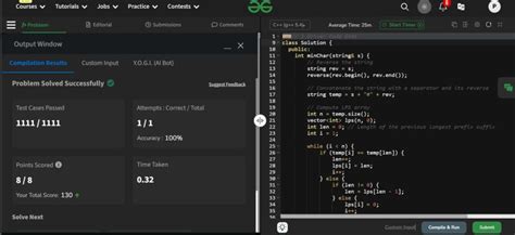 Punit Tak On Linkedin Dsa Codingchallenge Geeksforgeeks Cplusplus