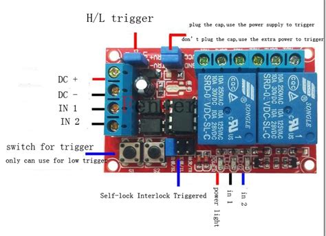 Dc V Channel Self Lock Interlock Triggered Relay Module In Buy Channel Relay Module