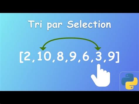 Tri Par Selection Avec Python YouTube