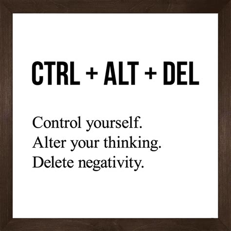 Ctrl Alt Delete Sign Motivational Sign Positivity Wall Etsy Canada
