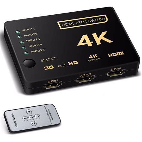 HDMI Switch 5 Port 2K 4K