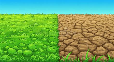 Cartoon Illustration Split Into Two Halves The Left Side Features Lush